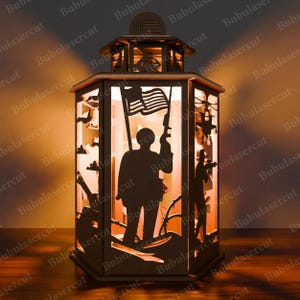 Soldier Lantern Laser Cut File | Soldier Candle Holder Soldier Lamp ...