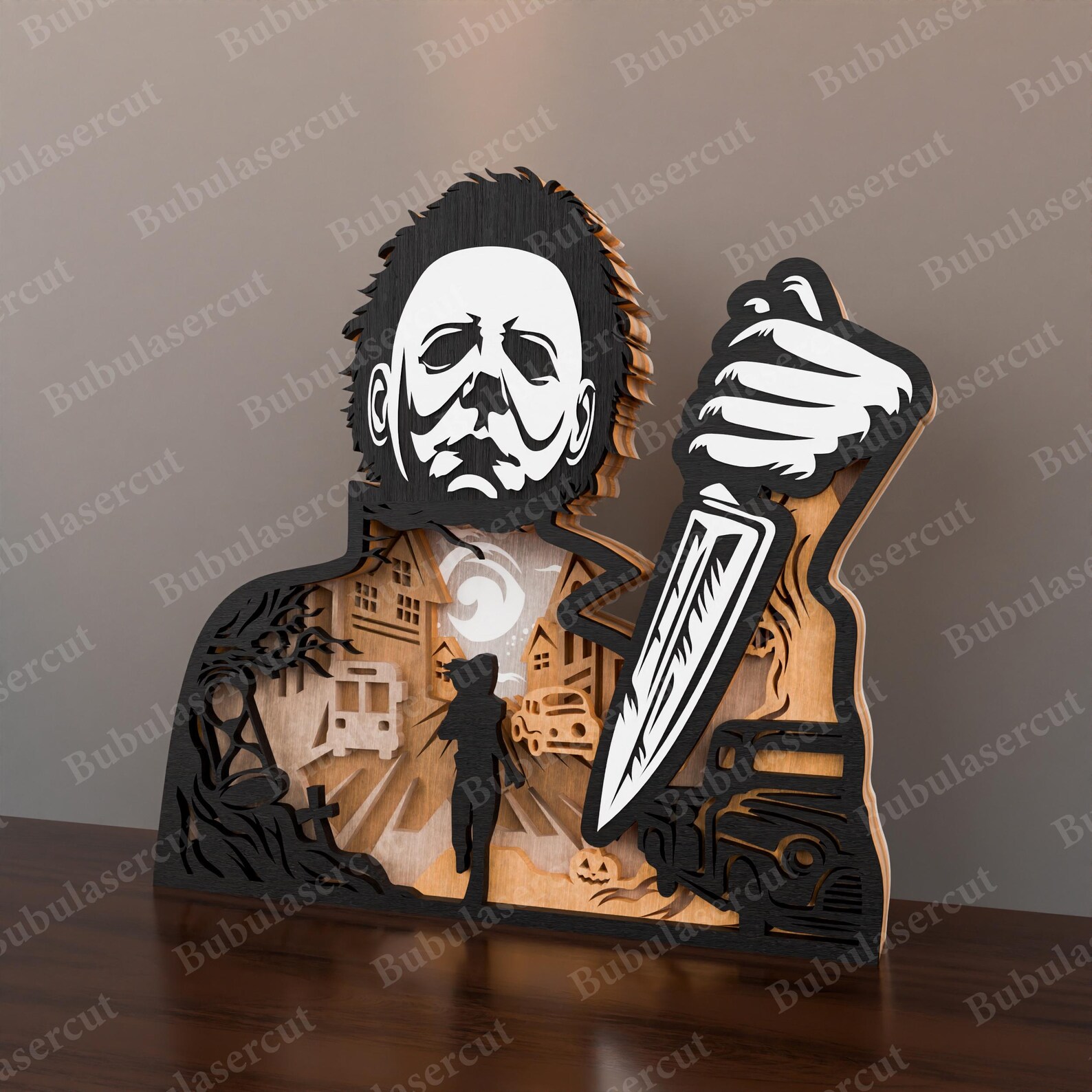 Horror Character Halloween Multilayers Laser Cut File, Horror ...