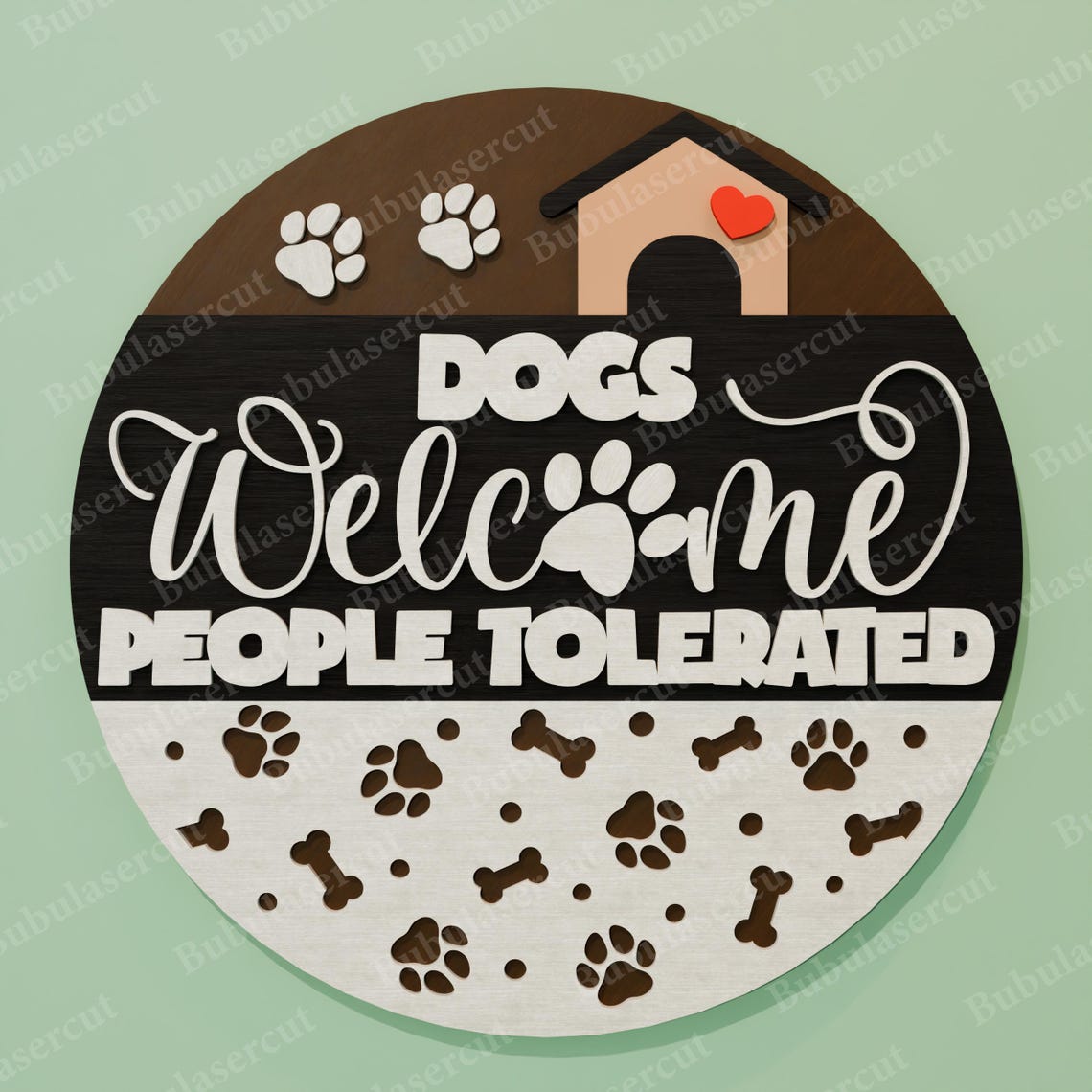 Funny Farm Animal Welcome Sign SVG, Set of 7 Round Door Signs With ...