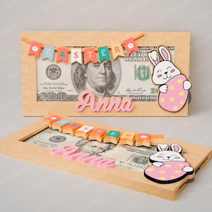 Custom Easter Money Holder Laser Cut Files | Easter Bunny Money Easter ...