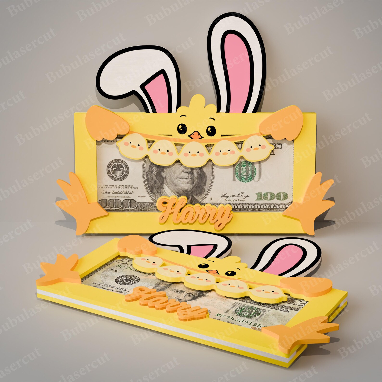 Custom Easter Money Holder Laser Cut Files | Easter Bunny Money Easter ...