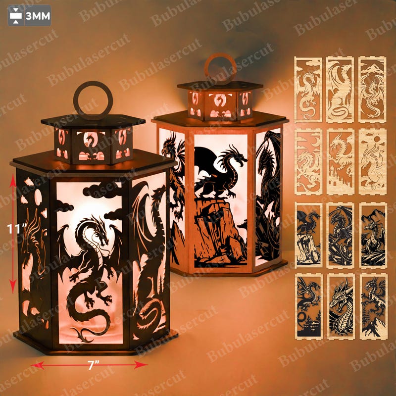 Dragon Lantern Paper Svg - Etsy