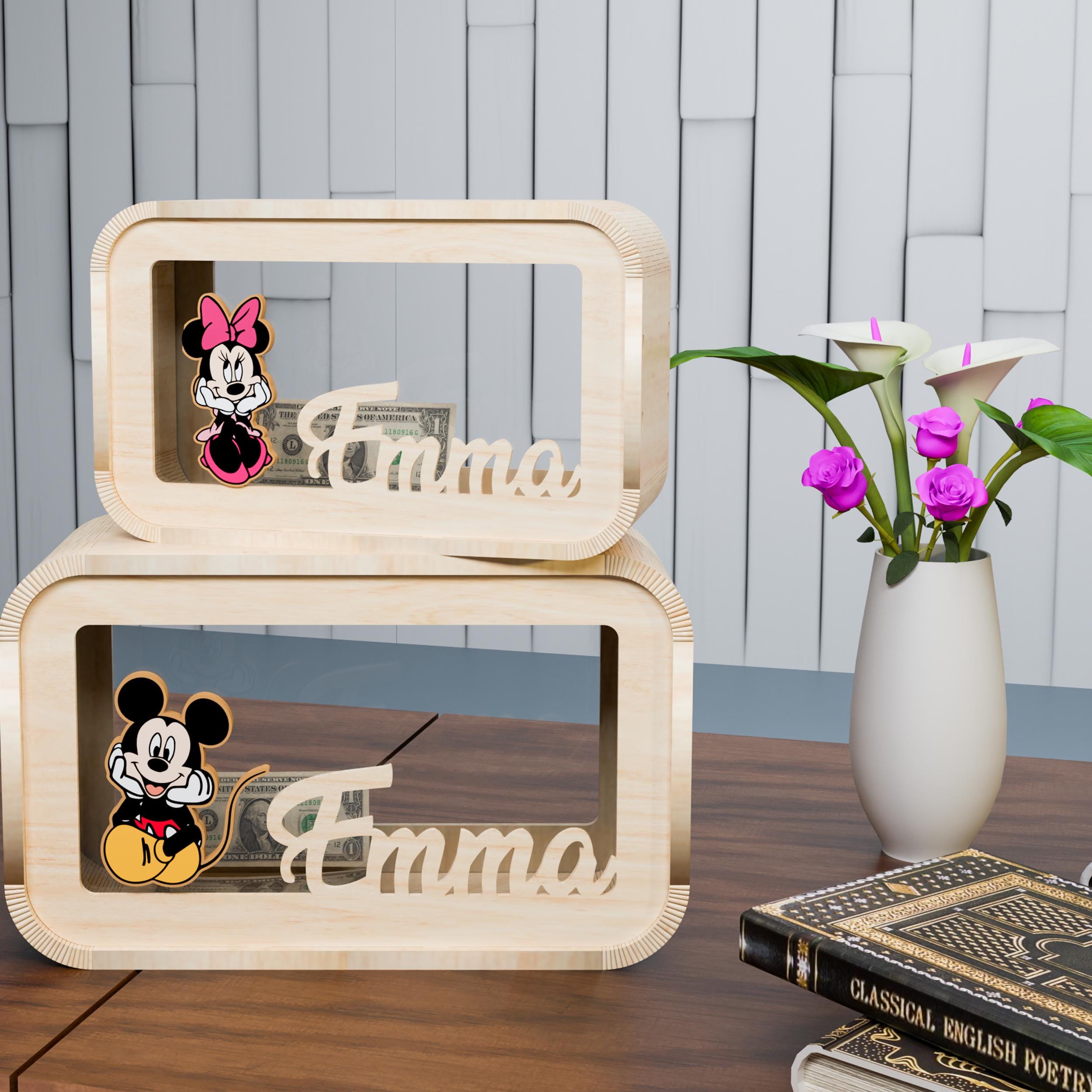 Personalised Money Box Svg, Mouse Money Box Laser Cut Svg, Cartoon ...
