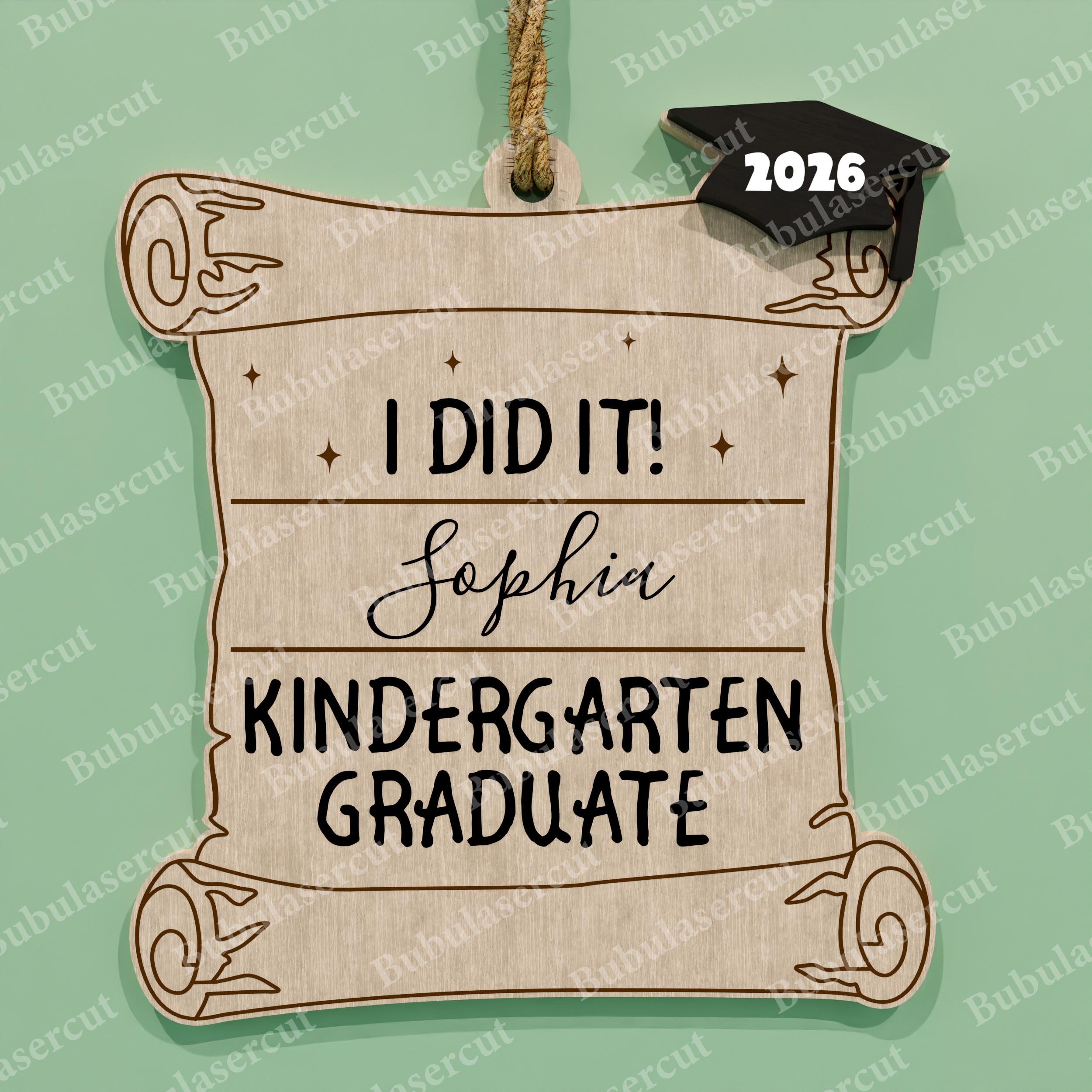 Kindergarten Graduation Svg, Preschool Graduation Ornament Svg ...