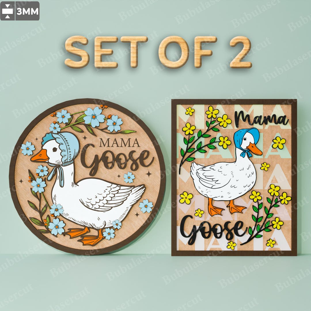 Mama Goose Sign Sign Laser Cut File | Mother's Day Gift for Mom Mama ...