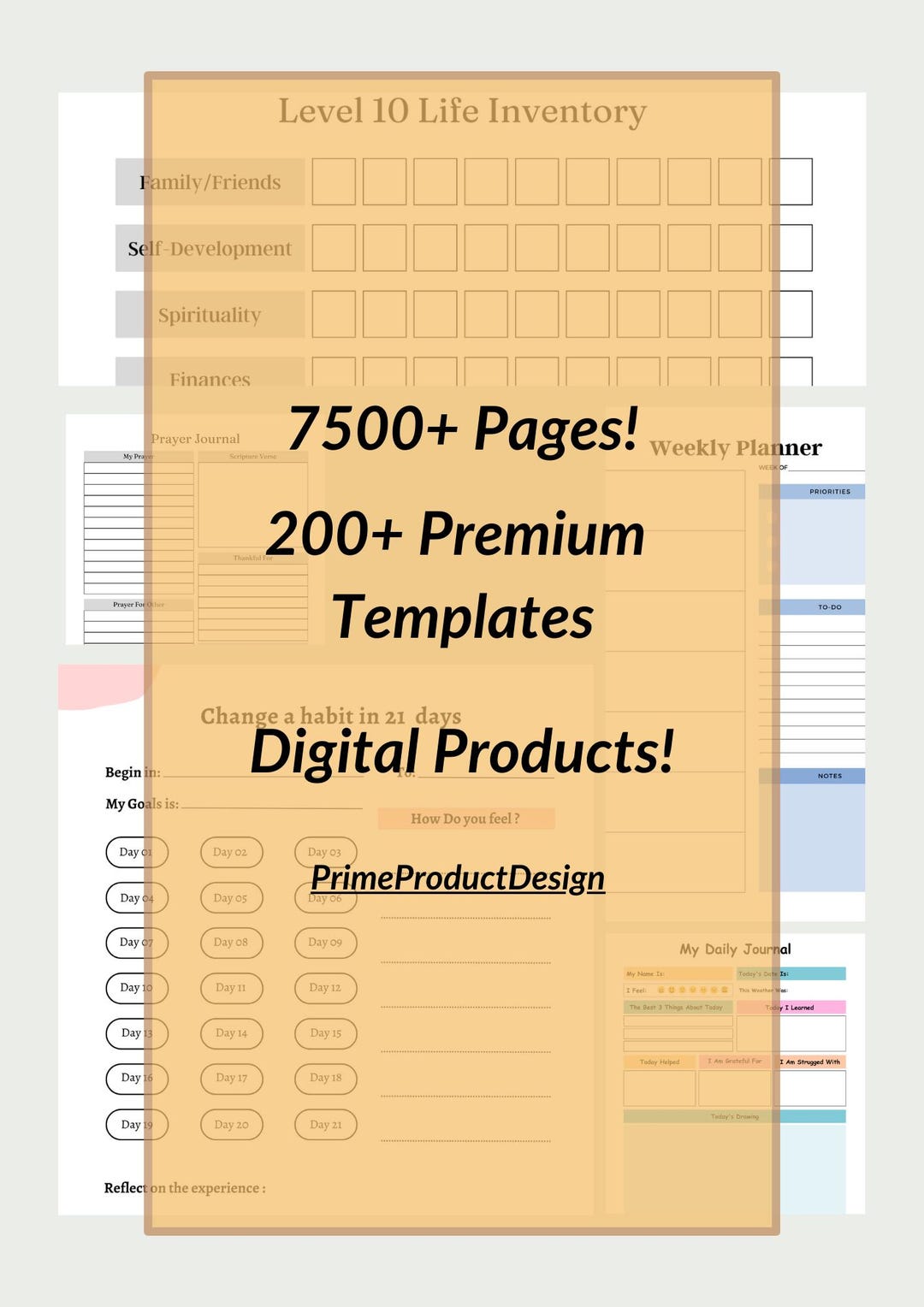 200 PDF Templates Premium Bundle 7500 Pages of Pdf's Journals Planners ...