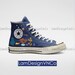 Ocean-inspired Hand Embroidered Converse, Octopus & Coral Reef Design ...