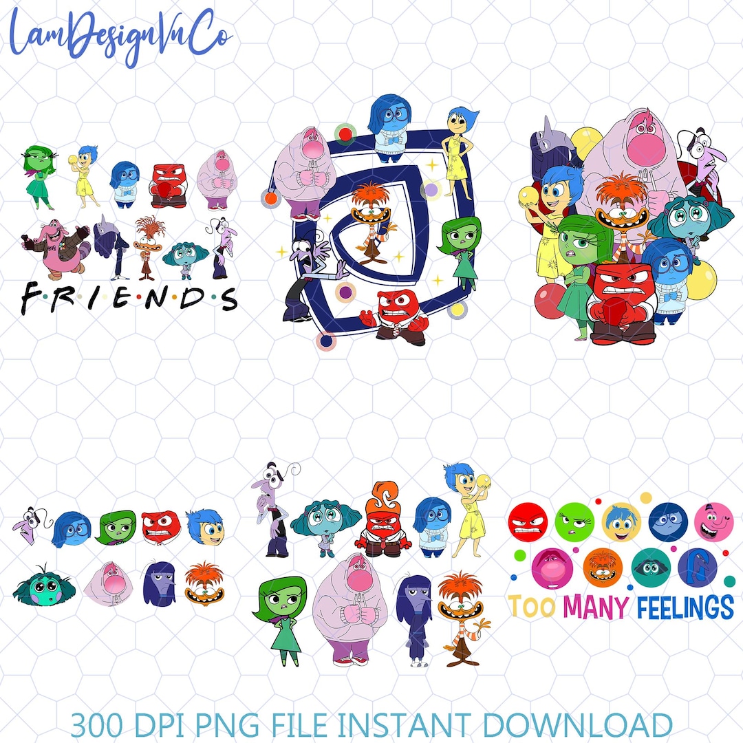 Too Many Feelings Bundle Png, Its Okay to Feel All the Feels Png ...