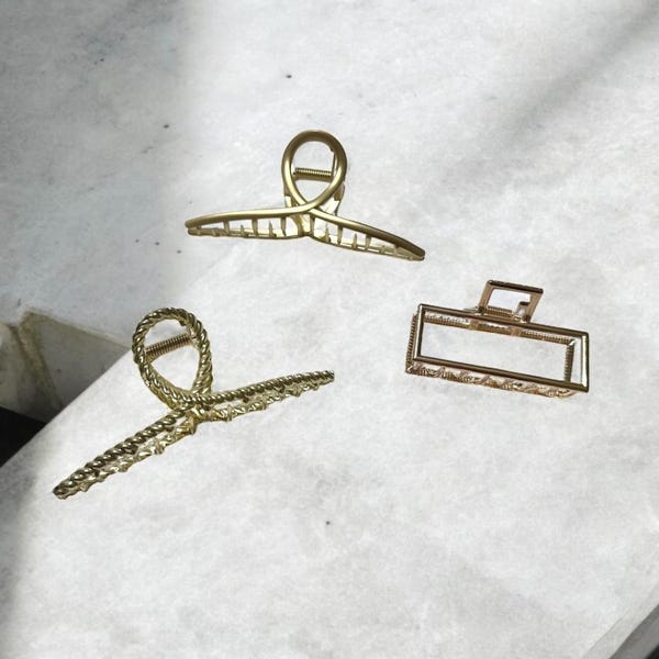 Gold Hair Clip - Etsy