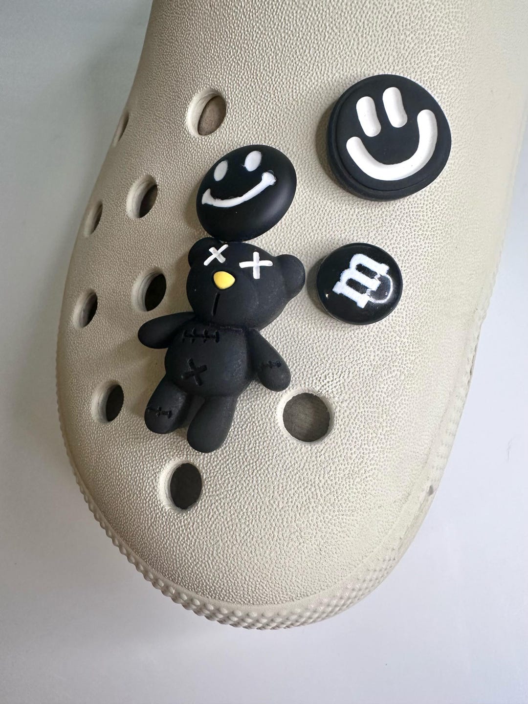 Minimalist Black Croc Charms-sleek & Stylish Croc Accessories for ...