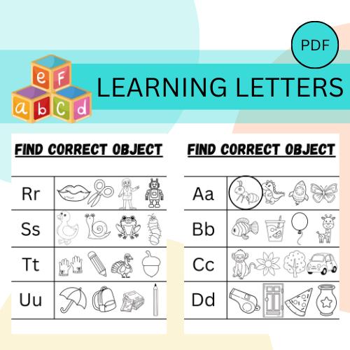 Printable Alphabet Learning Pages for Kids 6-page Educational Activity ...
