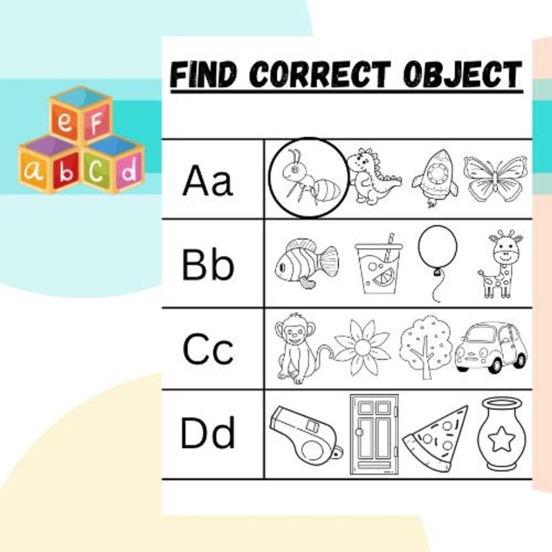 Printable Alphabet Learning Pages for Kids 6-page Educational Activity ...