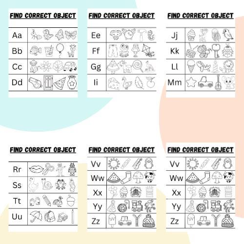 Printable Alphabet Learning Pages for Kids 6-page Educational Activity ...