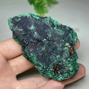 Enchanting Velvet Malachite Cluster - Natural Silky Green Crystal ...