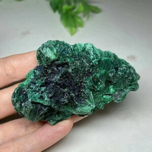 Enchanting Velvet Malachite Cluster - Natural Silky Green Crystal ...