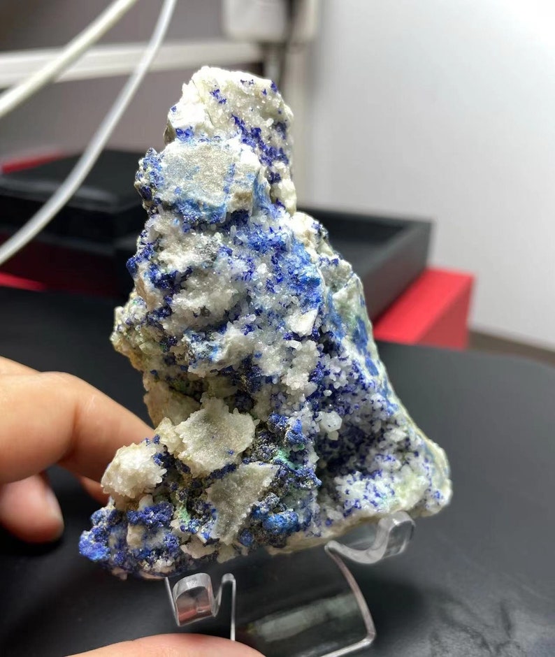 Mystic Azure Harmony - Healing Azurite With Malachite Crystal ...