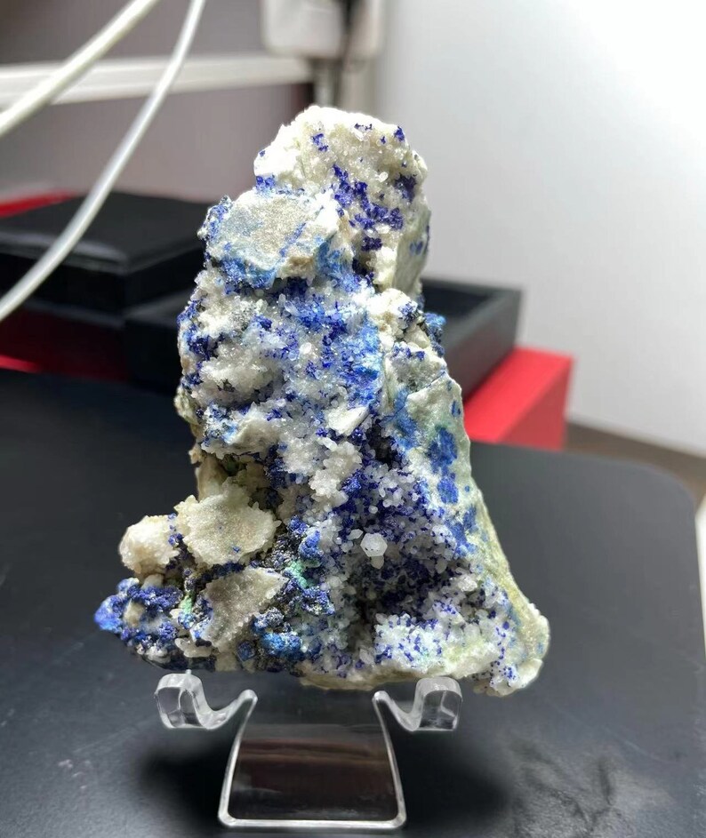 Mystic Azure Harmony - Healing Azurite With Malachite Crystal ...