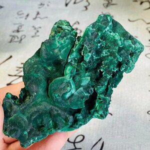 Enchanting Velvet Malachite Cluster - Natural Silky Green Crystal ...