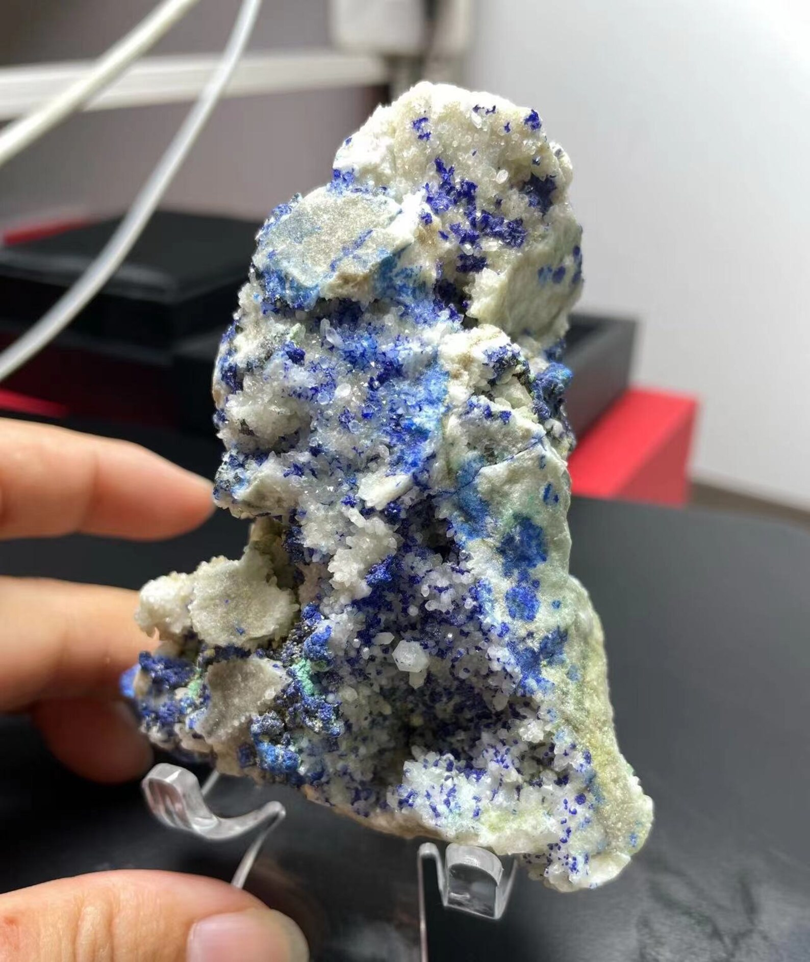 Mystic Azure Harmony - Healing Azurite With Malachite Crystal ...