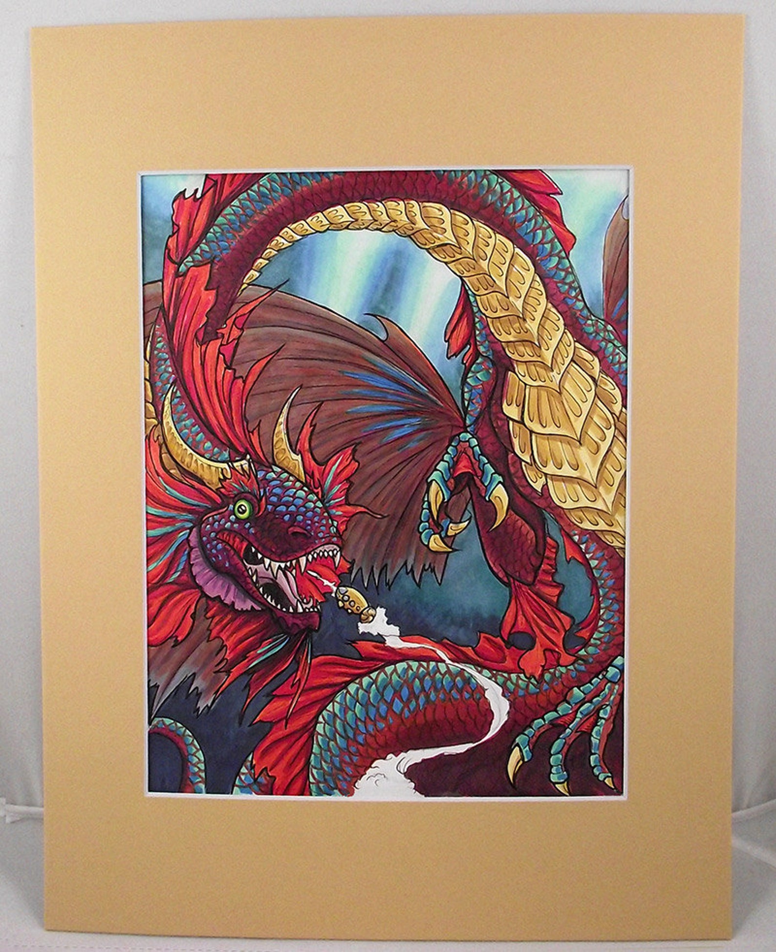 Betta Fish Dragon Original Wall Art - Etsy