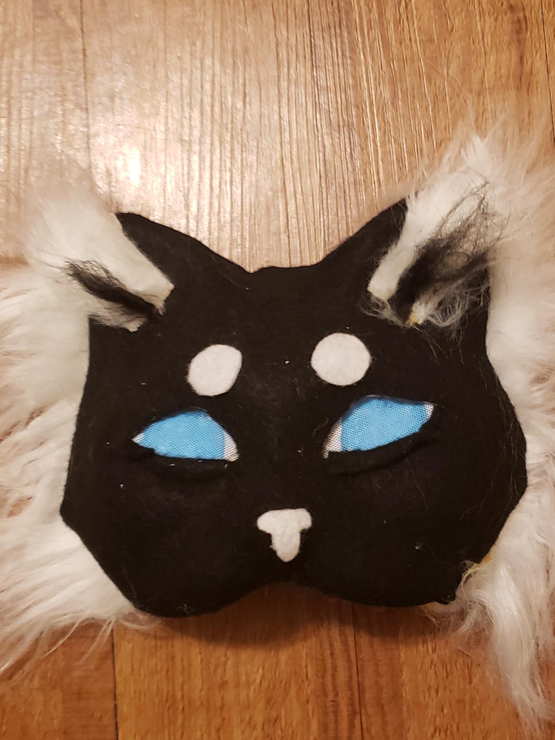 Black and Wite Therian Cat Mask - Etsy