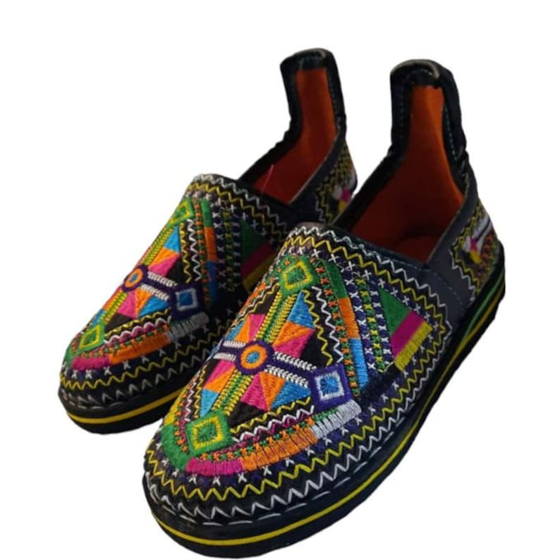 Babouche Handmade Slippers,embroidered With Berber Patterns.100% Real ...