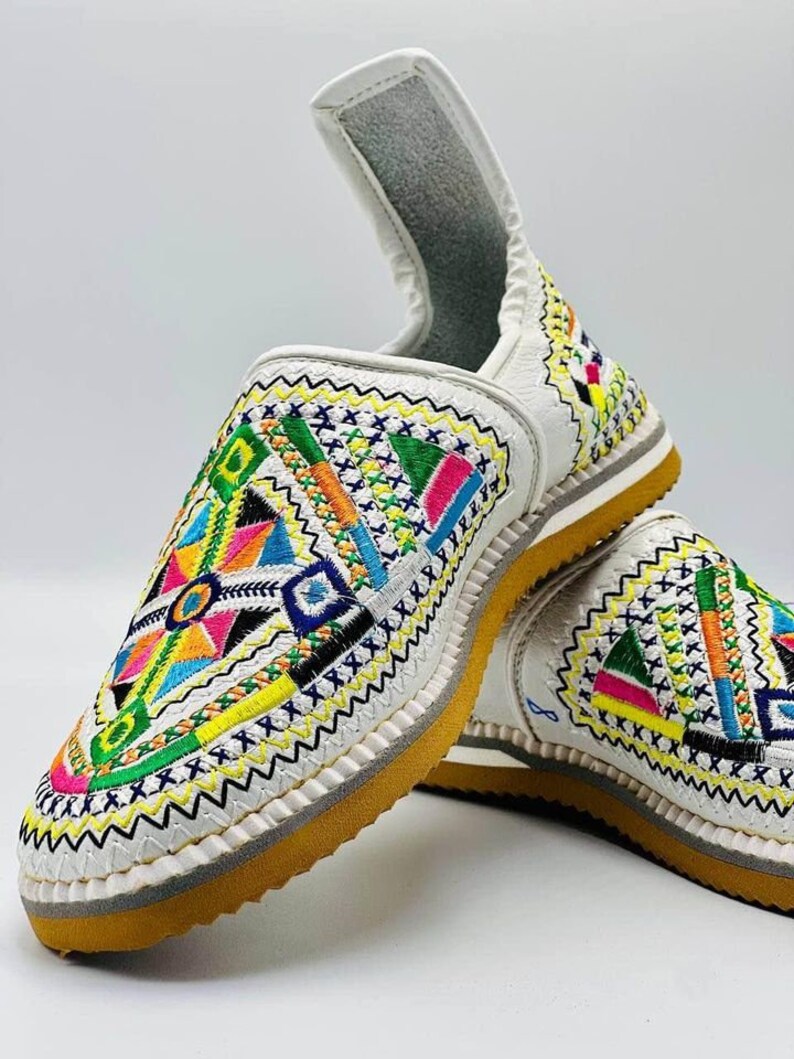 Babouche Handmade Slippers,embroidered With Berber Patterns.100% Real ...
