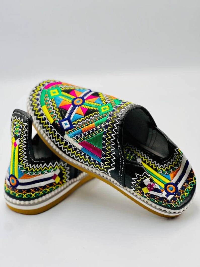 Babouche Handmade Slippers,embroidered With Berber Patterns.100% Real ...