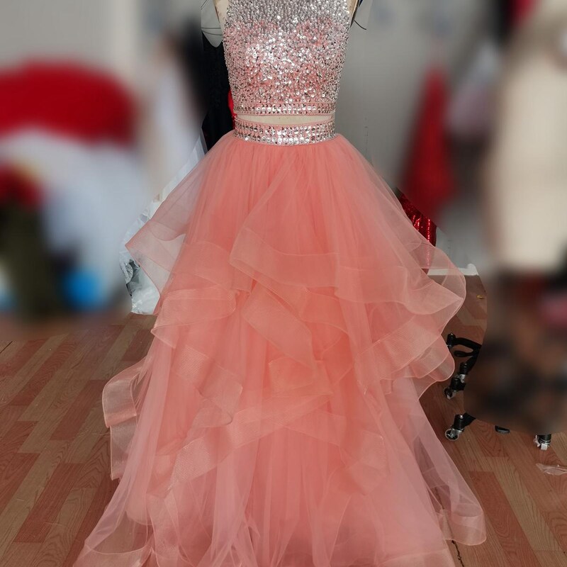 Coral Prom Dress - Etsy