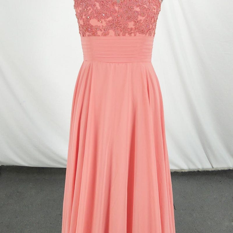 Coral Prom Dress - Etsy