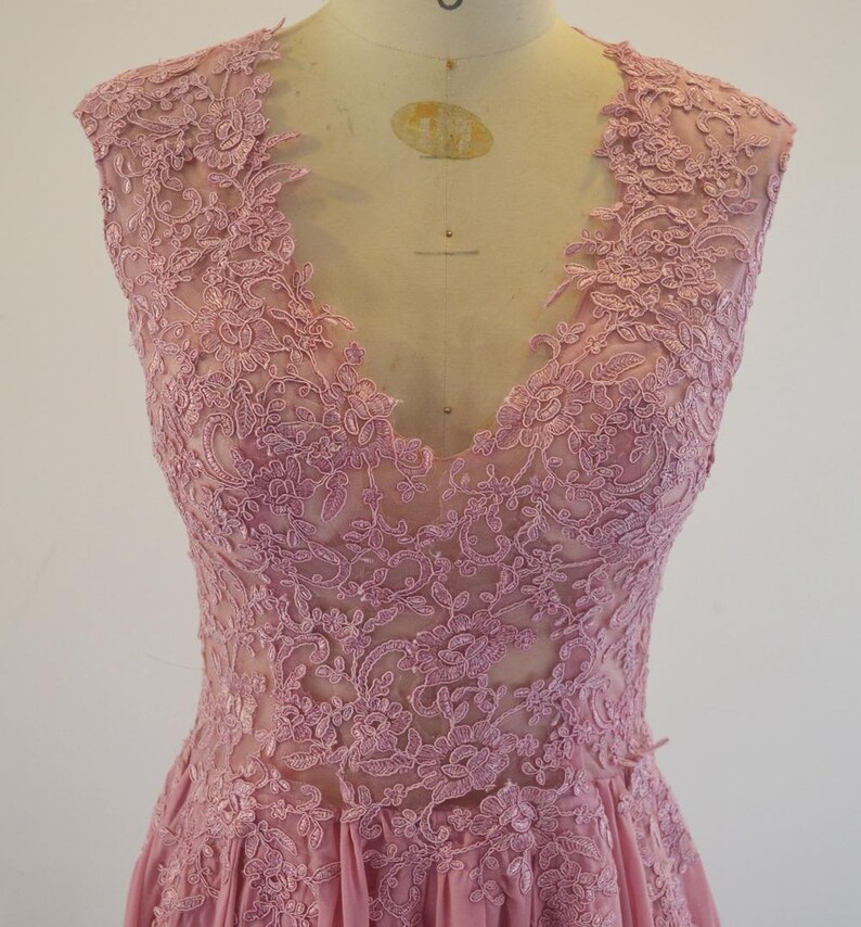 A Line Dusty Rose Prom Dress, Simple Ball Gown Prom Dress, Custom Made ...