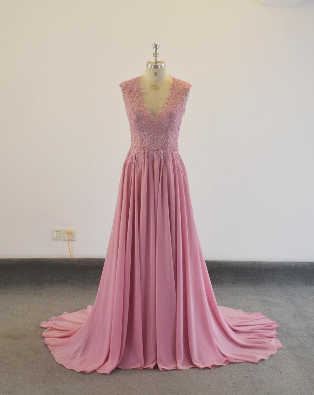 A Line Dusty Rose Prom Dress, Simple Ball Gown Prom Dress, Custom Made ...
