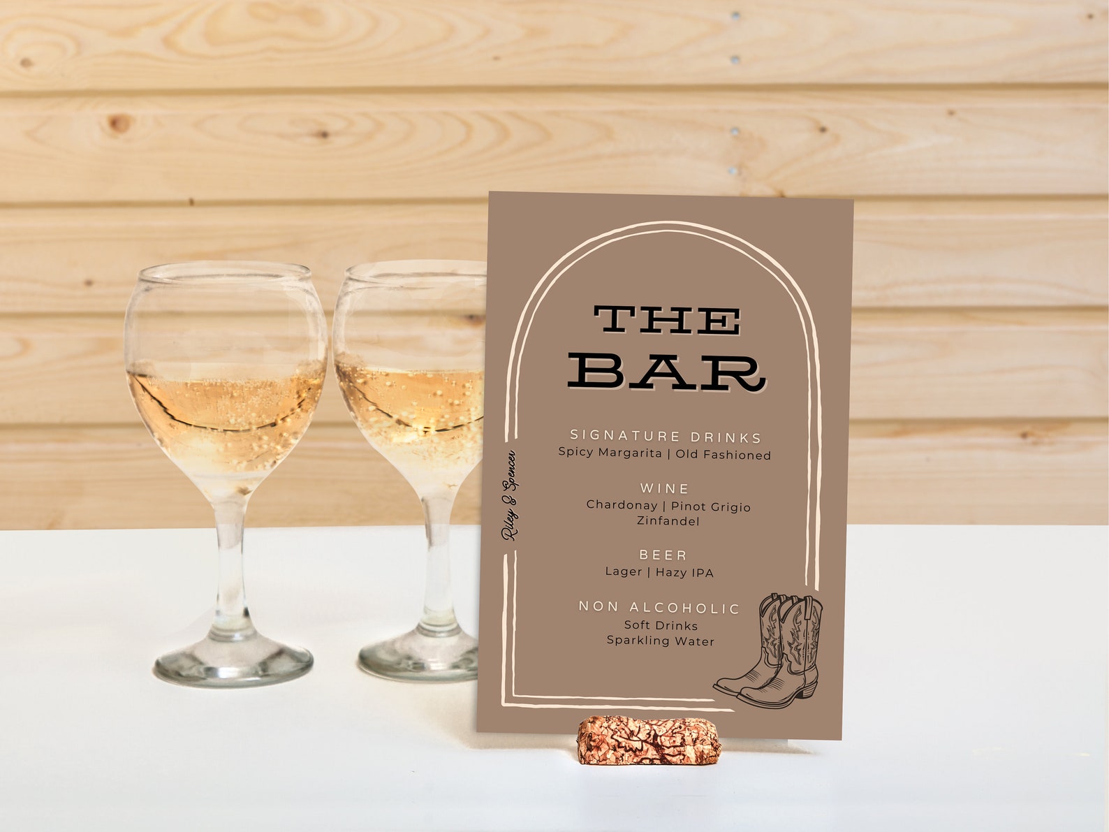 Western Wedding Bar Menu, Editable Western Themed Menu, Cowboy Boots ...