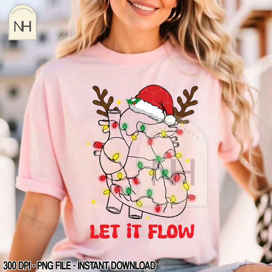 Christmas Cardiac Png Let It Flow Heart Anatomy Christmas Png ...
