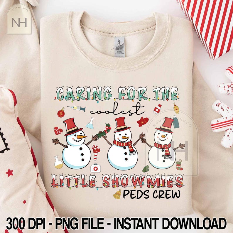 Pediatric Nurse Christmas Png, Caring for the Cutest Little Snowies Png ...