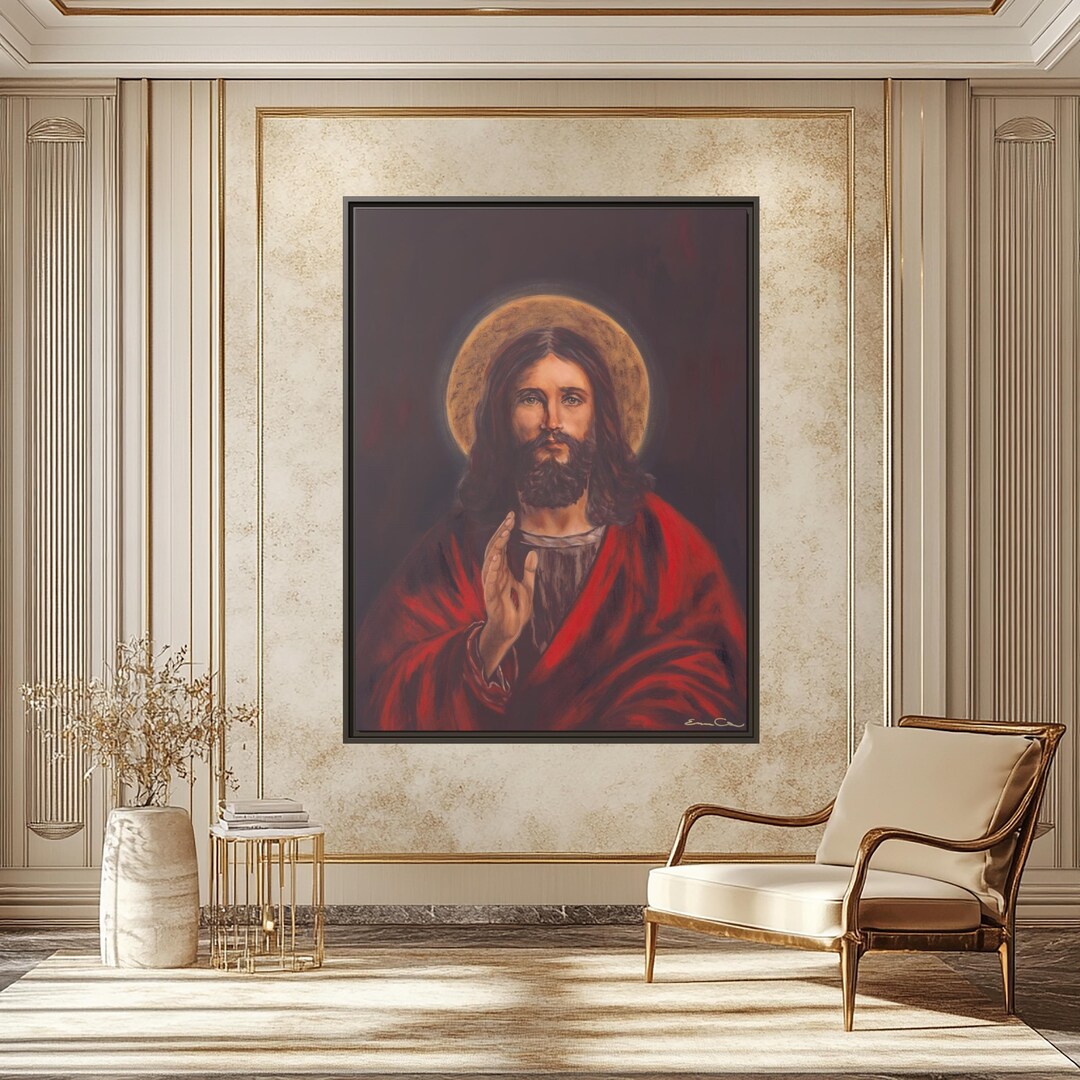 Jesus Christ Portrait, Jesus Canvas Print, Jesus Portrait Canvas ...