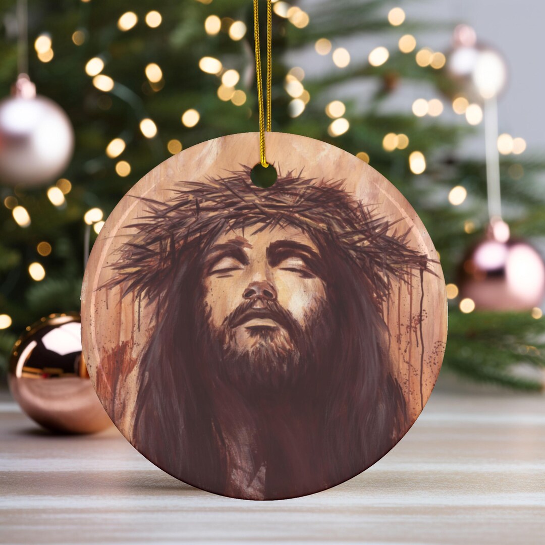 Religious Christmas Ornament, Jesus Cross Christmas Ornament, Christian ...