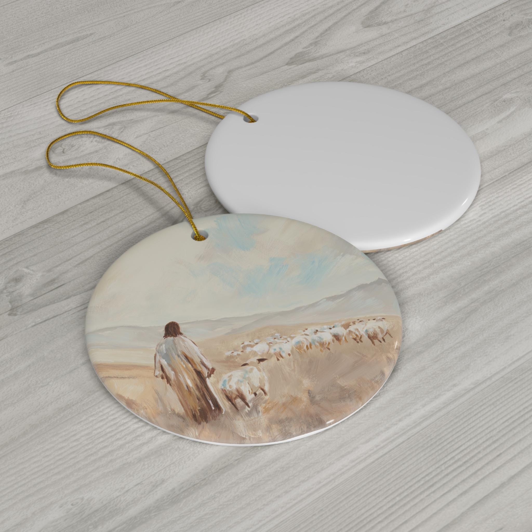 Religious Christmas Ornament, Good Shepherd Jesus Christmas Ornament ...