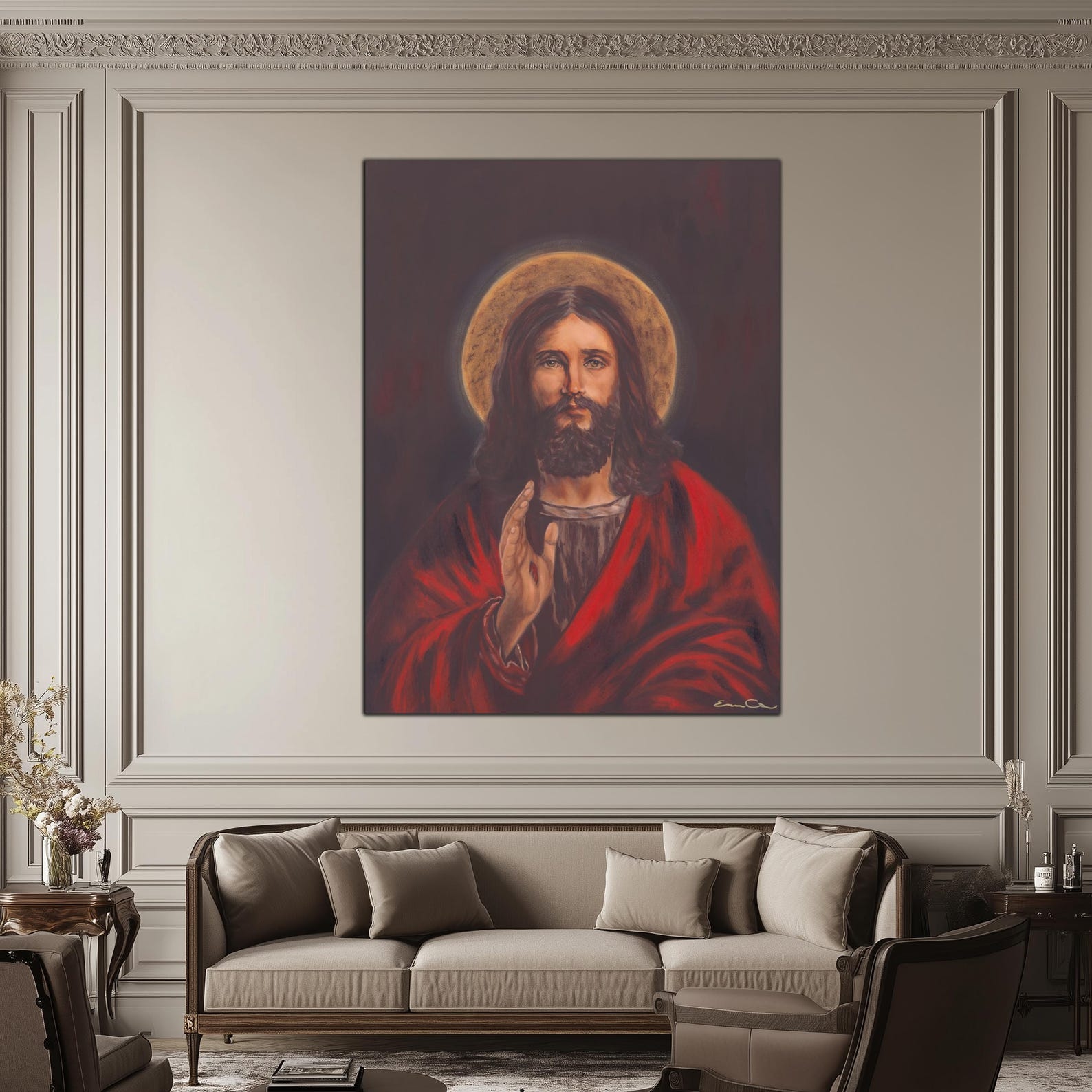Jesus Christ Portrait, Jesus Canvas Print, Jesus Portrait Canvas ...
