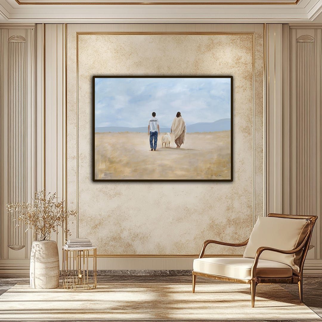 Charlie Kirk Christian Lamb Wall Art, Christians Lamb Canvas, Jesus ...