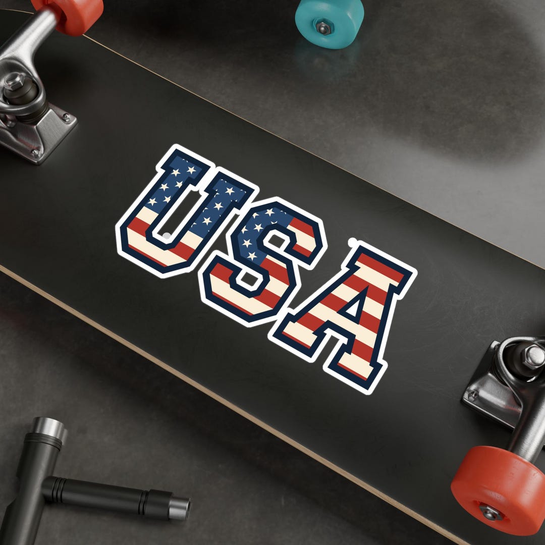 USA Flag Sticker, American Flag Sticker, Patriotic Sticker, America ...
