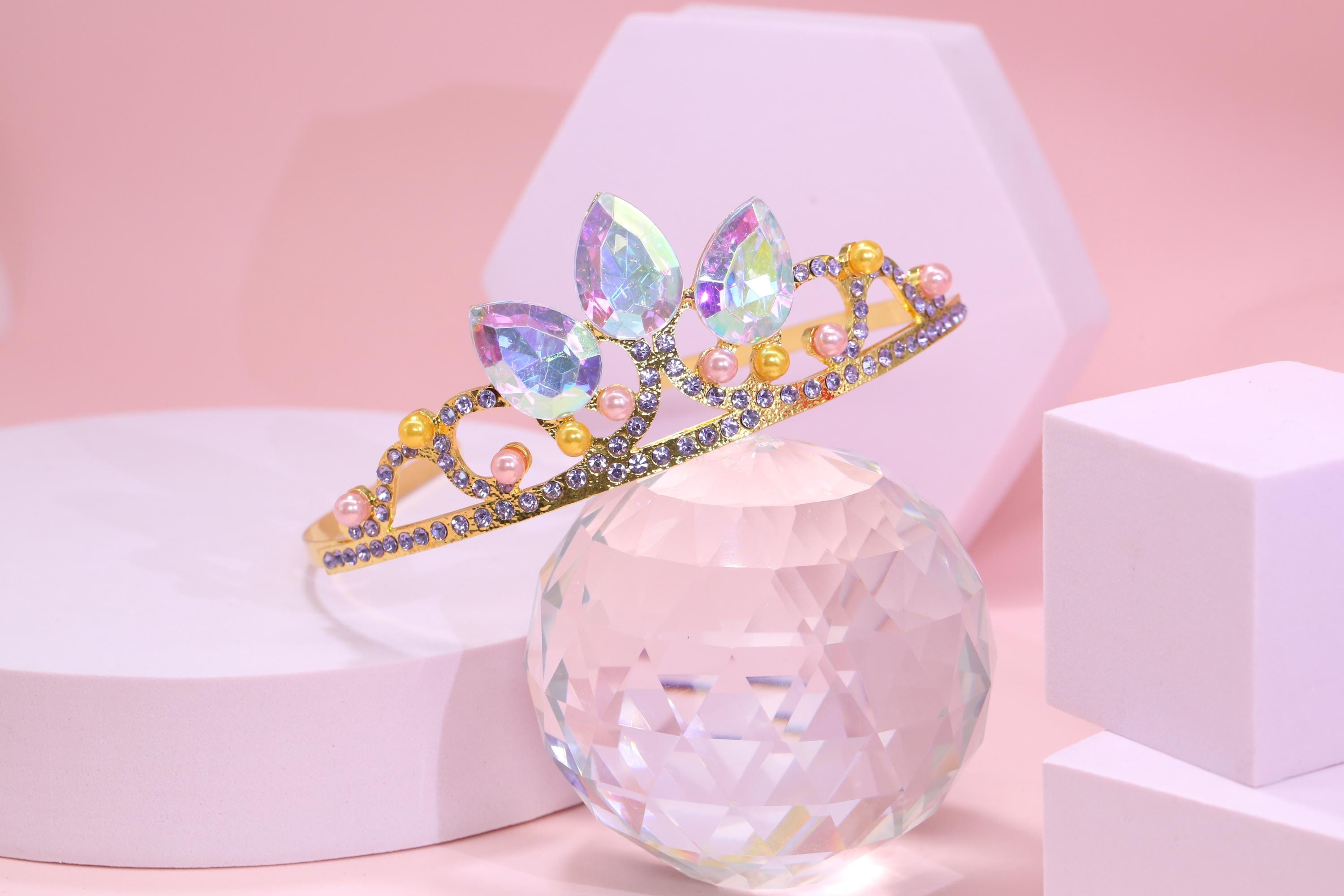 Rapunzel Tiara Headdress Pageant Birthday Party Gift Princess Crown ...