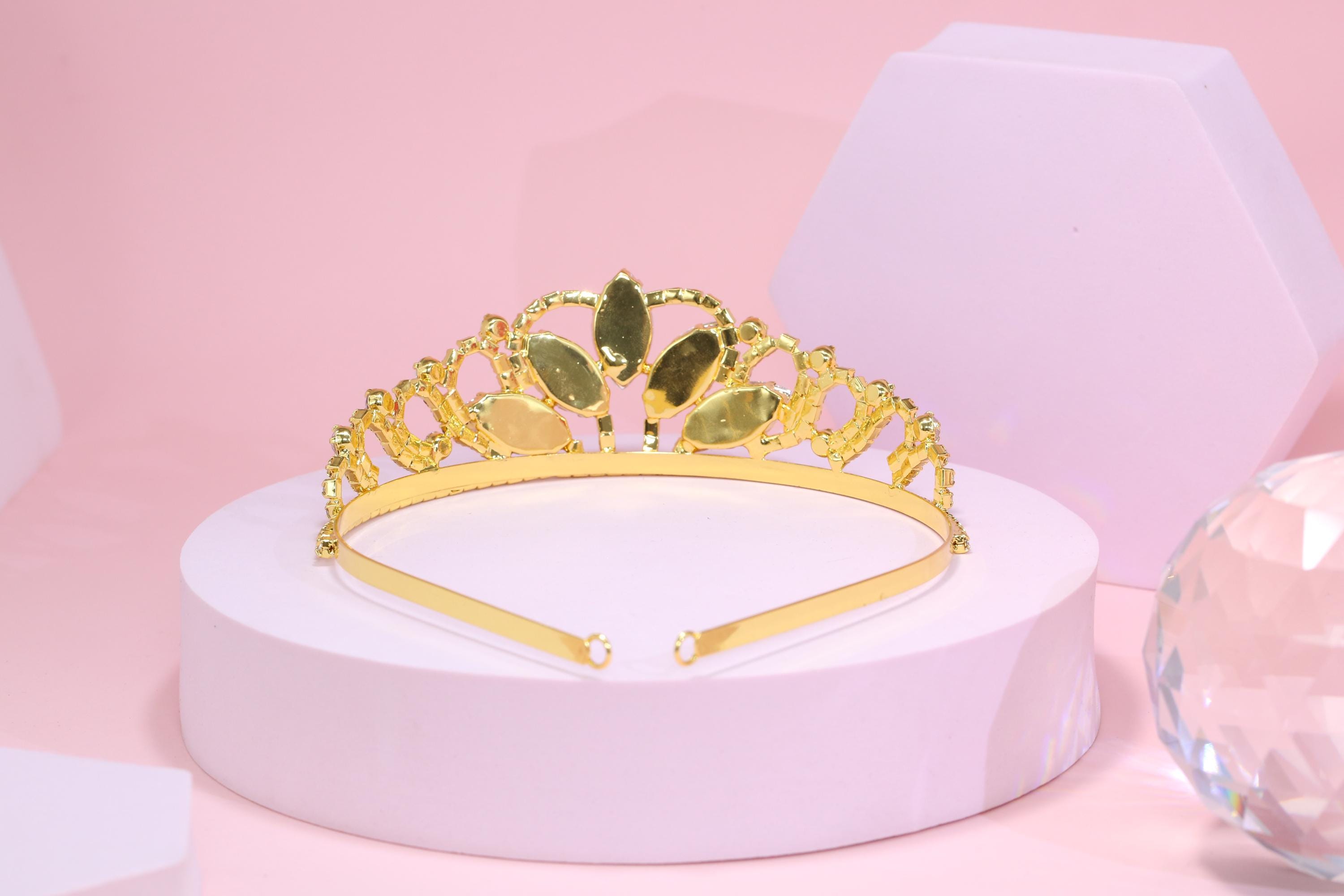 Pink&purple Crystal Rapunzel Tiara Tangled Fans Sparkle Gold Crown ...