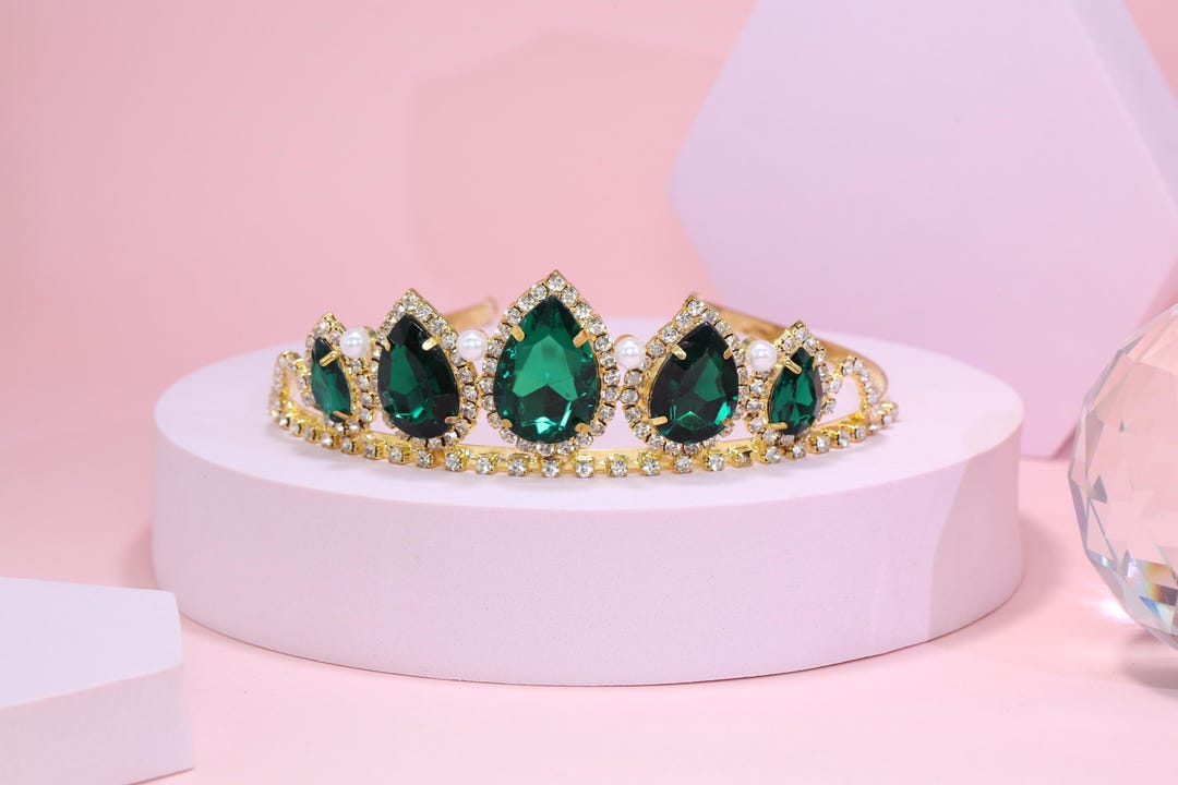 Tiana Tiara Princess Frog Crown Cosplay Costume Party Girls Halloween ...