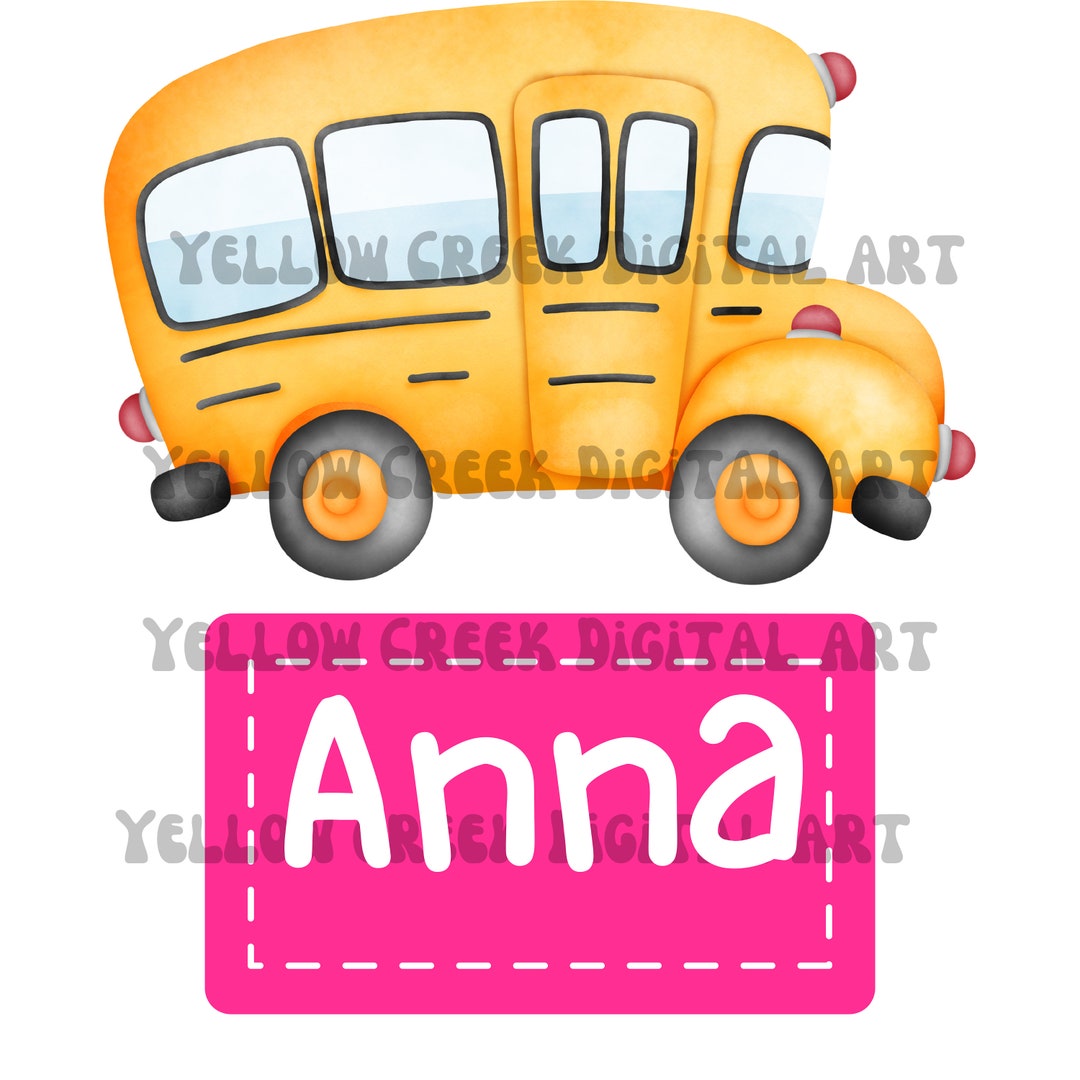School Bus Back to School PNG Digital Download Only - Girl Back to ...