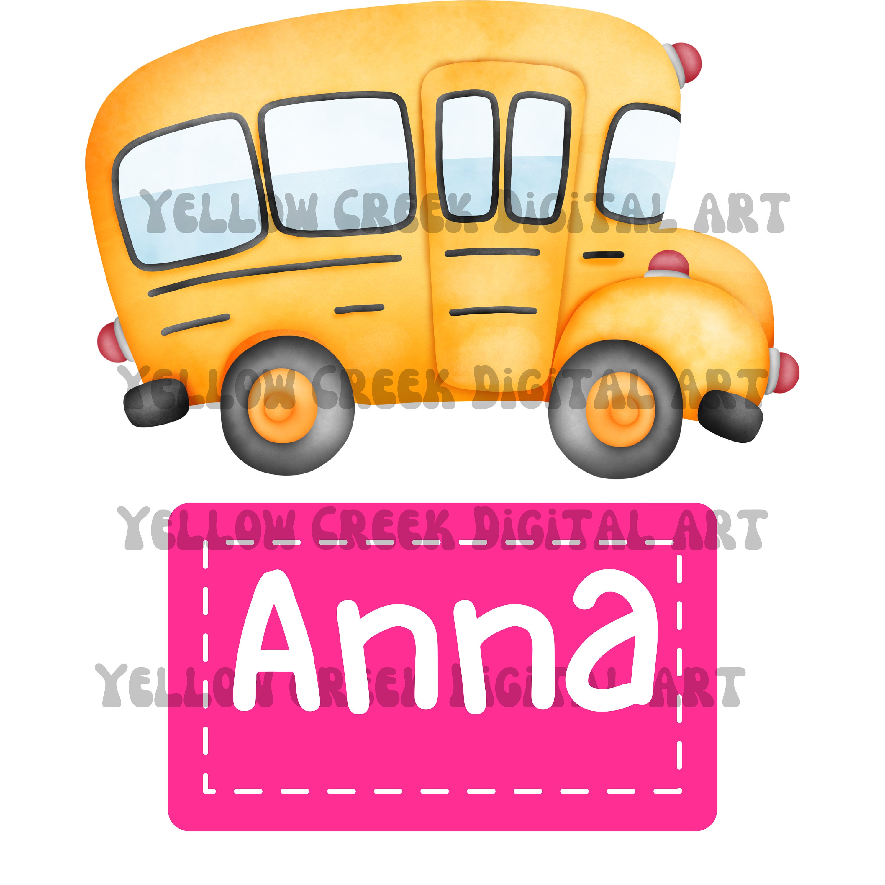 School Bus Back to School PNG Digital Download Only - Girl Back to ...