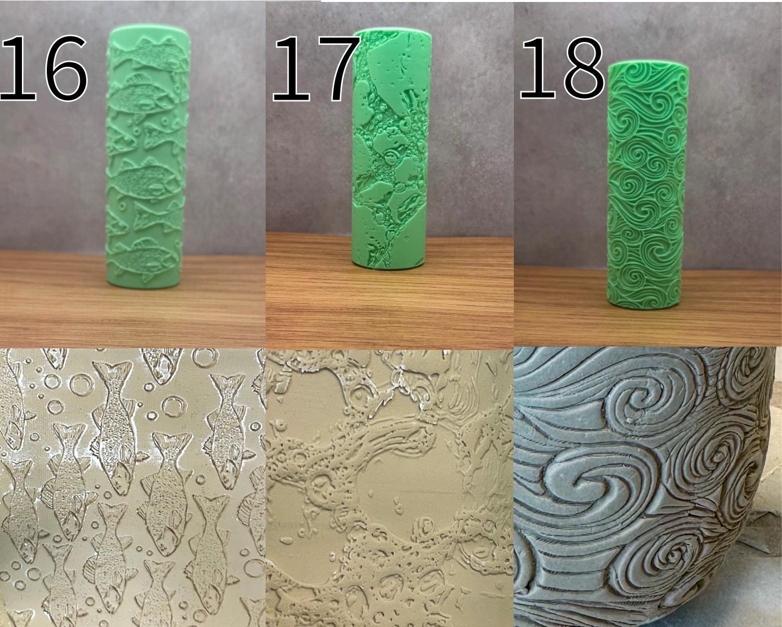 Nature Texture Rollers | 3demon | Pottery | Texture Roller - Etsy