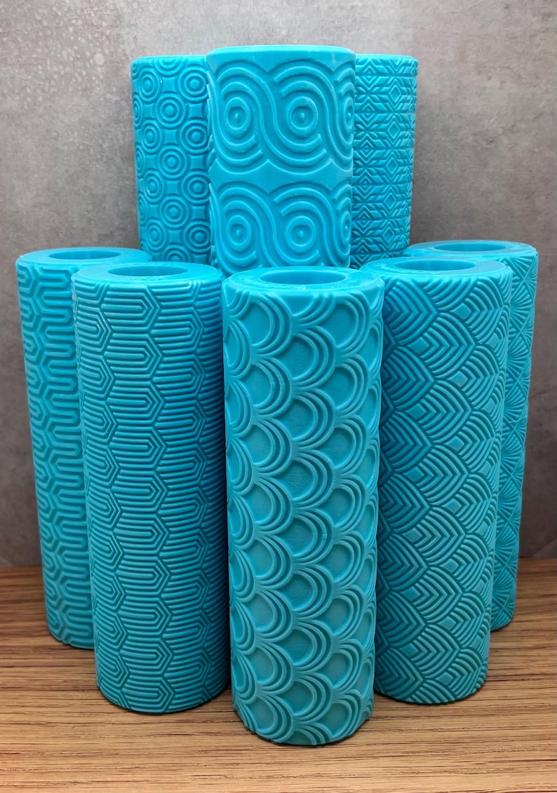 Art Deco Texture Rollers | 3demon | Pottery | Texture Roller - Etsy