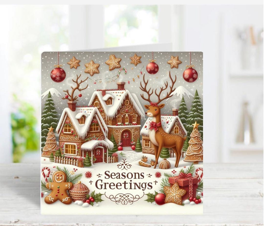 Traditional Christmas Card, Christmas Card, Family Christmas Card, Cute ...