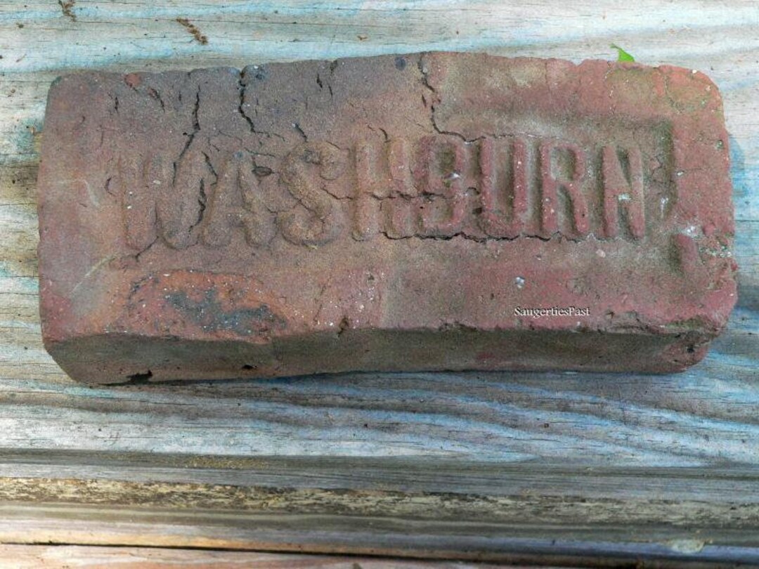 Rare WASHBURN BRICK Orphan Brick Saugerties Glasco Hudson River New ...